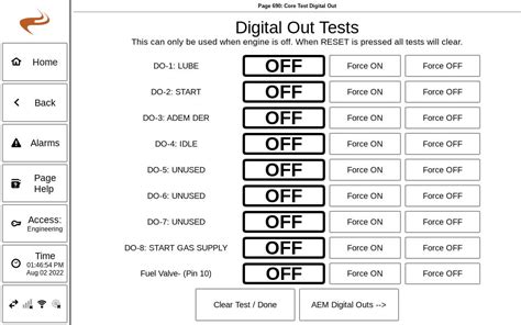 Filecore Test Digital Out Emit Controls