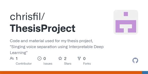 Github Chrisfil Thesisproject Code And Material Used For My Thesis Project Singing Voice