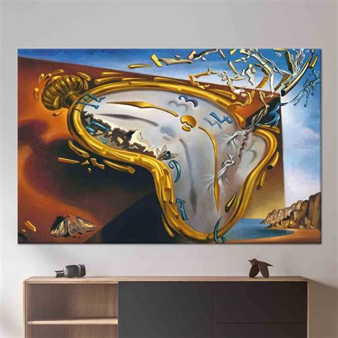 Clock Explosion By Salvador Dali Art Abstract Wall Art Etsy