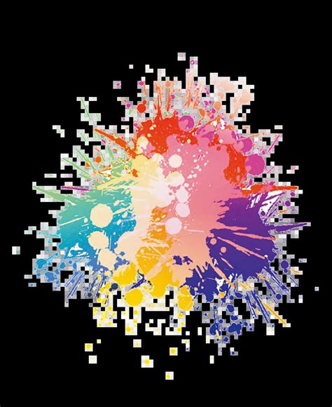 彩色泼墨 花瓣网