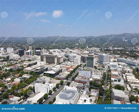 Aerial View Of Beverly Hills California Los Angeles County Home To