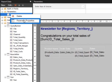 How To Create Parameters In Power BIs Report Builder Master Data Skills AI