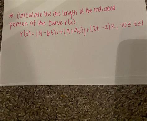 Solved Calculate The Arc Length Of The Indicated Portion Chegg