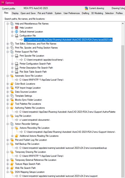 Autocad 2023 Standard Profile Development How To Set The File Paths To