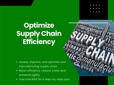 Optimize Supply Chain Efficiency A Guide For Manufacturers