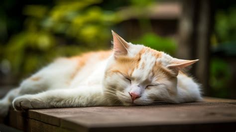 주황색과 흰색 고양이 자고 자유롭게 자는 귀여운 고양이 팔에 하트 무늬 고화질 사진 사진 고양이 배경 일러스트 및 사진 무료 다운로드 Pngtree