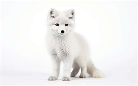 Arctic Fox Winter Camouflage Isolated On A Transparent Background Png Premium Ai Generated Image