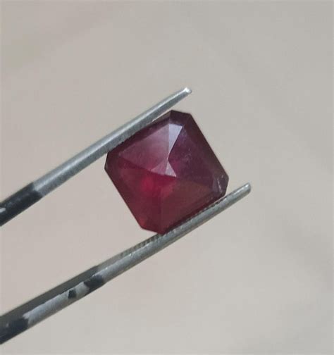 Thailand Ruby Stone Square Shape Ruby Stone Square Yaqoot