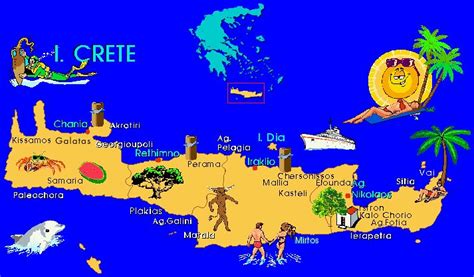 Map Of Crete Undated This Colorful Tourist Oriented Map Flickr