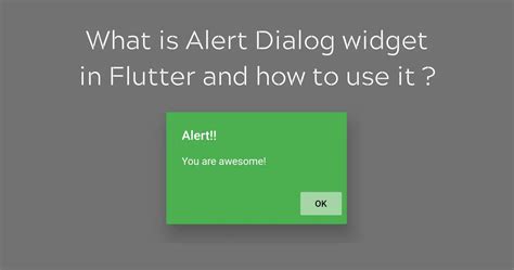 Alert Dialog Widget In Flutter Showwcase