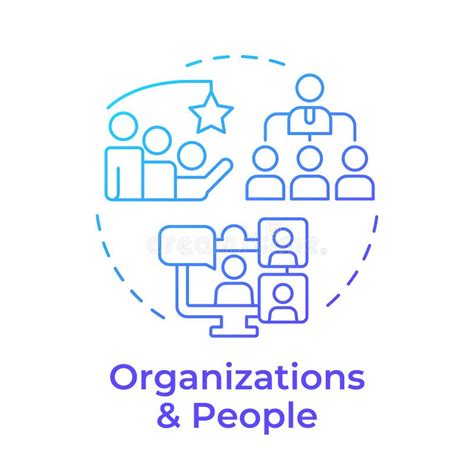 Organizations And People Blue Gradient Concept Icon Stock Illustration