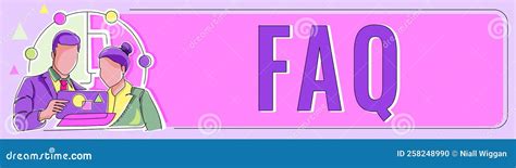 Sign Displaying Faq Word Written On List Of Frequently Asked Questions And Answers On A
