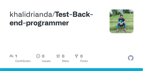 Github Khalidrianda Test Back End Programmer