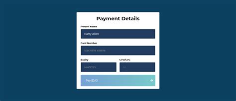 Bootstrap 5 Payment Form With Gradient Button Css Grid Gradient Payment