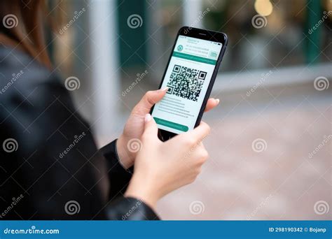 The Efficiency Of Qr Code Technology On Mobile Phone Ai Generated Stock Illustration