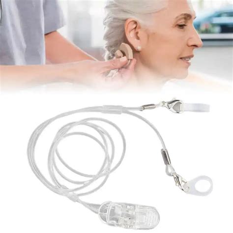 어린이 성인용 투명 분실 방지 끈 보청기 클립 홀더 귀 뒤 안전 액세서리 2 링 Aliexpress