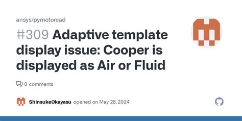 Adaptive Template Display Issue Cooper Is Displayed As Air Or Fluid