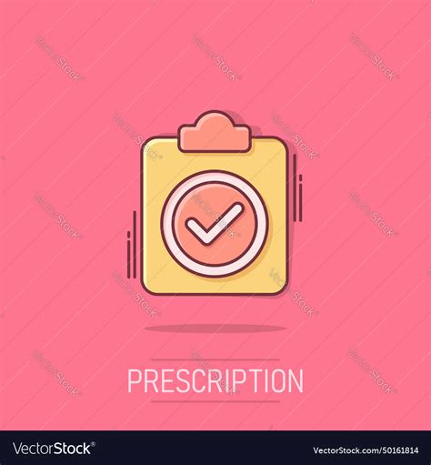 Document Checkbox Icon In Comic Style Test Vector Image