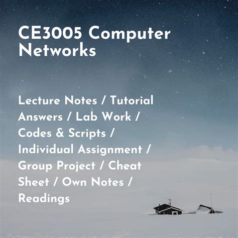 Ce3005 Computer Networks Igotnoteslah