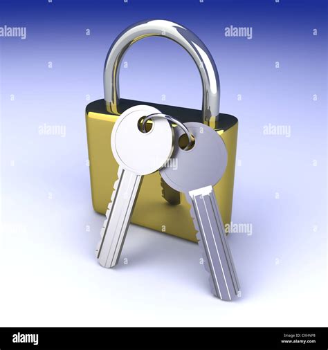 A Padlock With Keys Stock Photo Alamy