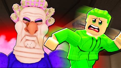 I Escape From Grumpy Gran Roblox Grumpy Gran Scary Obby Youtube