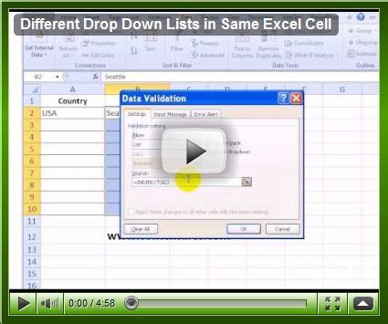 Drop Down List Excel 2021