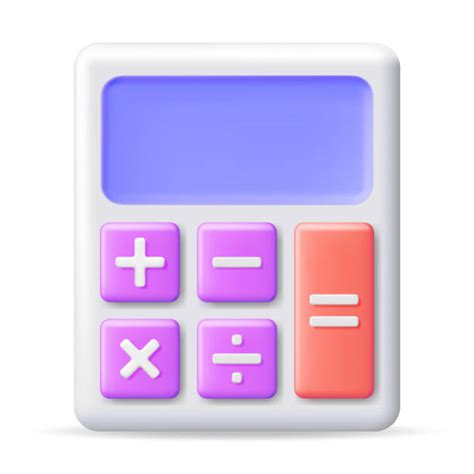 130 Calculator Icon Addition Multiplication Division Subtraction Sign Square Button Stock