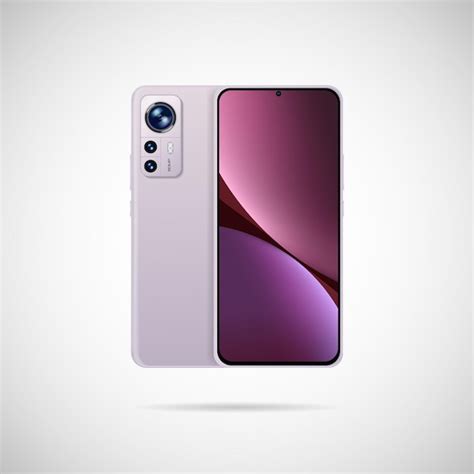 현실적인 벡터 일러스트 레이 션 스마트폰은 앞면과 뒷면에 있습니다 프리미엄 벡터