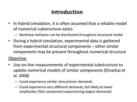 Ppt Hybrid Simulation With On Line Updating Of Numerical Model Based