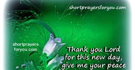 Thank You Lord For This New Day Short Prayer