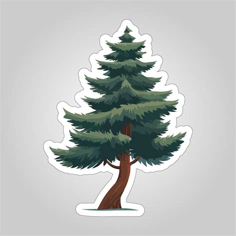 Premium Vector Panoramic Pine Tree Sticker Designs Perfect For