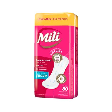 Protetor Diario Mili Sem Abas Com 80 Unidades Leve Mais Por Menos Suave Shopee Brasil