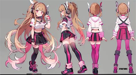 Masterpiece Highest Quality Character Sheet Vtuber Full Body Seaart Ai
