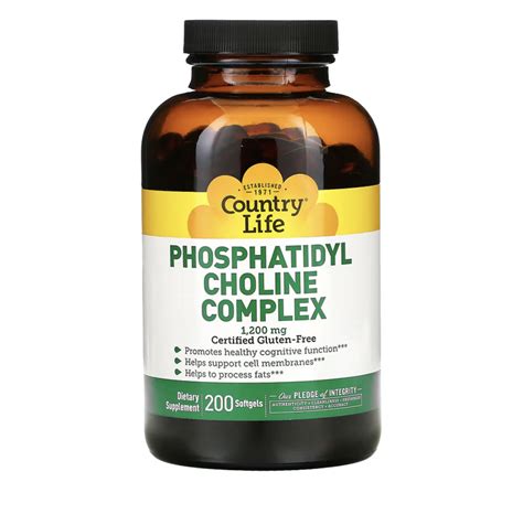 Country Life Phosphatidylcholine Complex 1200 Mg 200 Softgels Puur Vrouw