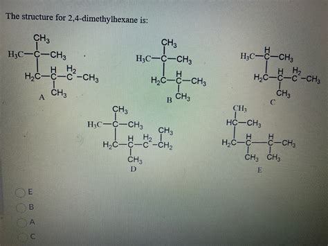 Answered The Structure For 2 4 Dimethylhexane… Bartleby