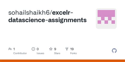 Github Sohailshaikh6excelr Datascience Assignments