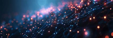 Abstract Technology Network Digital Connectivity And Data Flow In