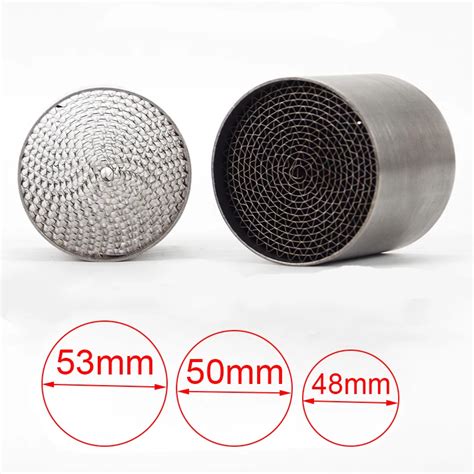 유니버설 프론트 미드 엔드 배기 촉매 Db 킬러 배플 오토바이 자동차 머플러 소음기 48mm 50mm 53mm 소음 제거기