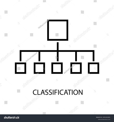 Classification Icon Classification Icon Templates Flat Stock Vector