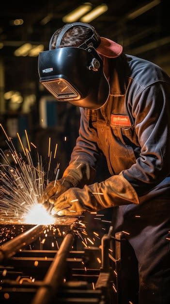 Premium Ai Image Welder Using A Torch To Repair Metal Equipment