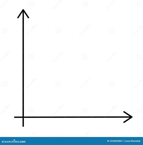 Blank Coordinate System With Horizontal And Vertical Axes For Graphing And Data Analysis Stock