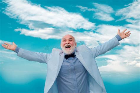 Life Winner Boss Carefree Rich Old Mature Man Vintage Success Male In