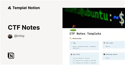 Templat Ctf Notes Notion Marketplace