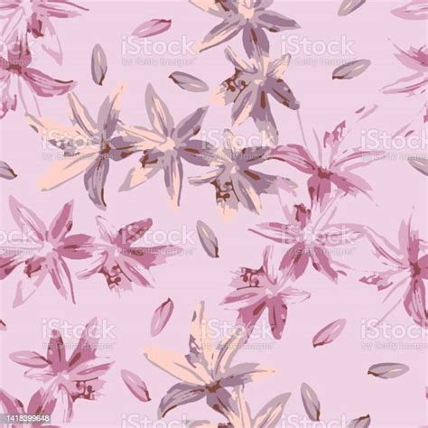 이음새가 없는 달콤한 분홍색 꽃 무늬 배경 인사말 카드 또는 직물 0명에 대한 스톡 벡터 아트 및 기타 이미지 0명 귀여운 기하 도형 Istock