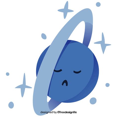 Uranus Planet Sad Drawing Clipart Free Download