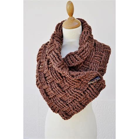 Easy Crochet Basketweave Neckwarmer Crochet Pattern By Arty Lou