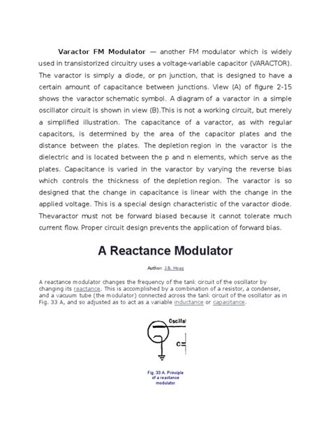 A Reactance Modulator Pdf Detector Radio Frequency Modulation