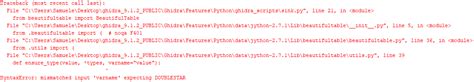 Syntaxerror Mismatched Input Varname Expecting Doublestar · Issue 3