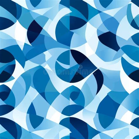 A Modern Abstract Ocean Waves Illustration Featuring Geometric Shapes And Fluid Blue Gradients