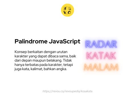 Apa Itu Palindrome Javascript Pengertian Dan Contoh 2023 Revou